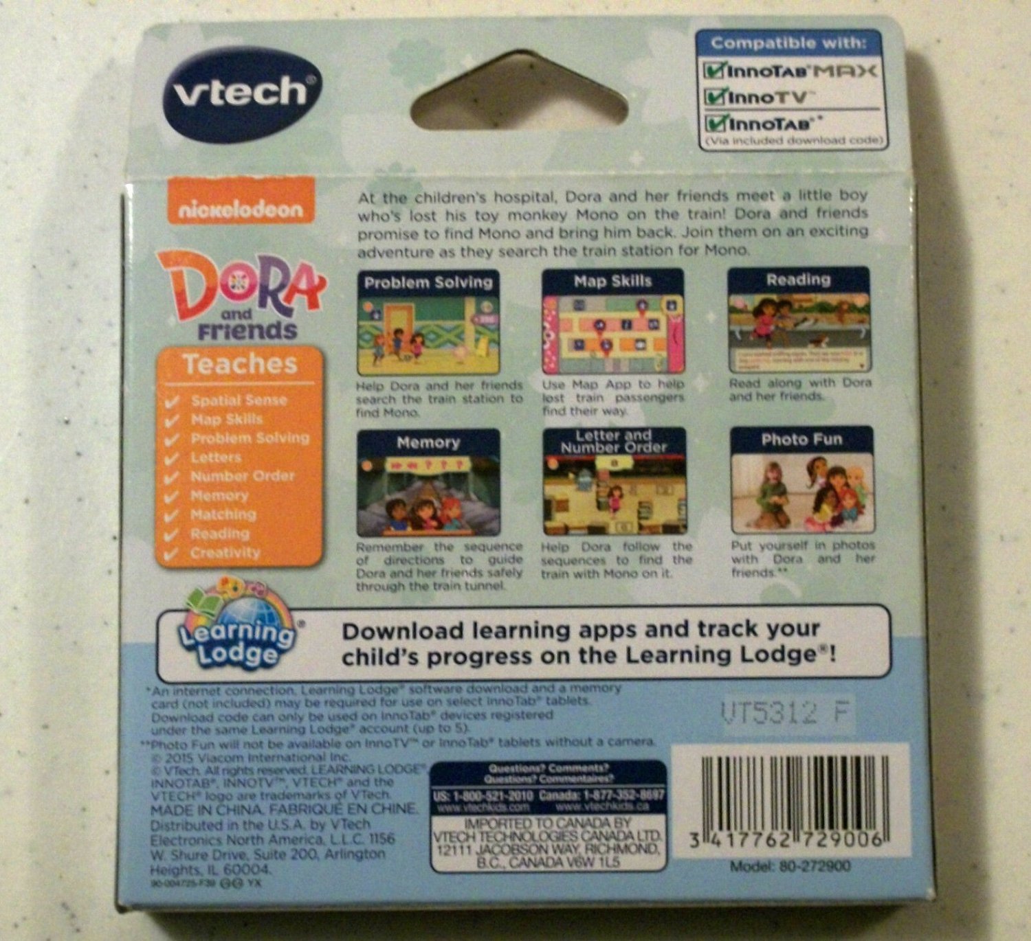 Educational Dora & Friends Social Studies Vtech Innotab Learning Software