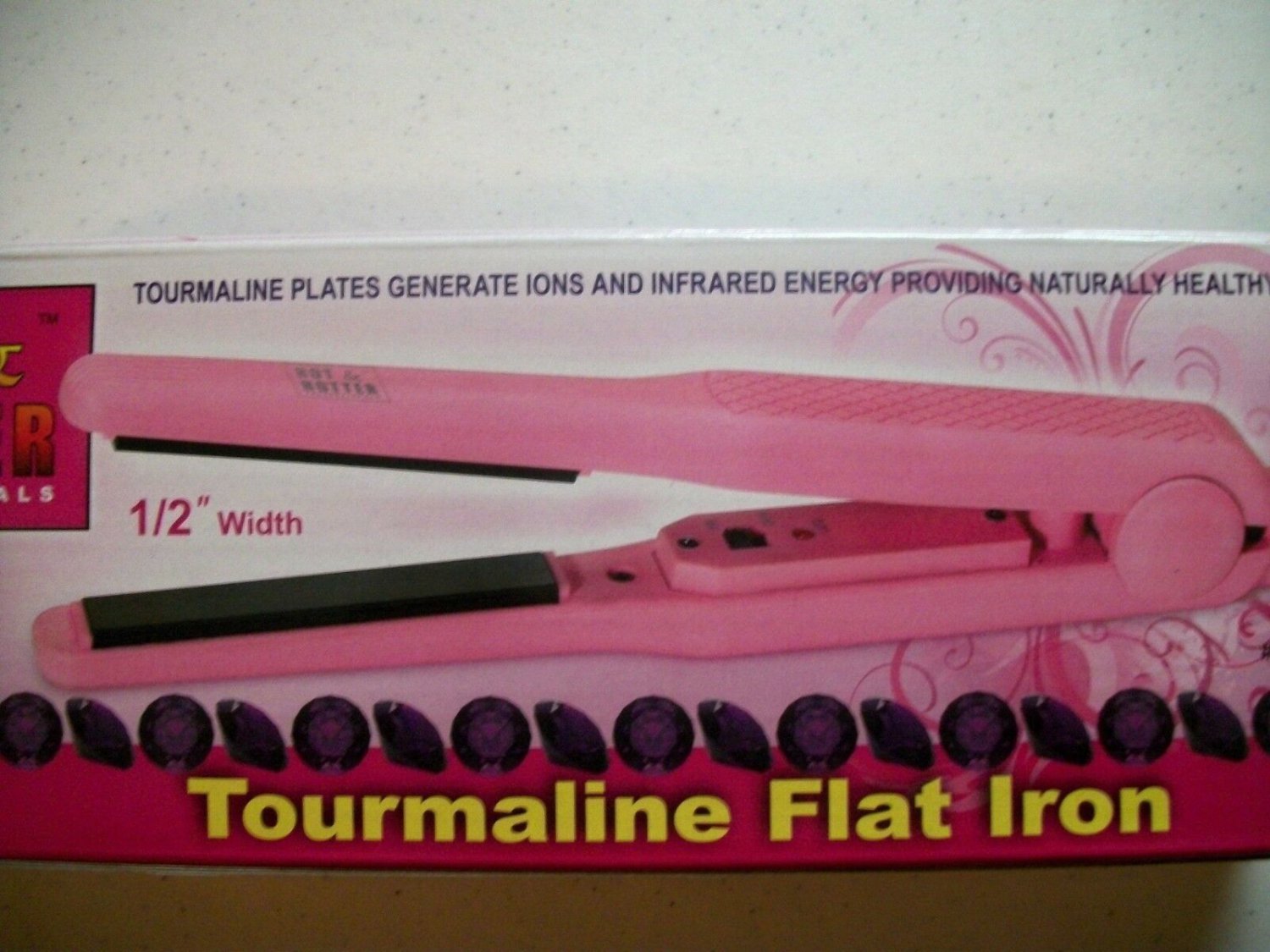Hot & Hotter Tourmaline Floating Plates 1/2 Inch Pink Flat Iron