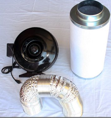 10'' Inline Centrifugal Fan Filter and Duct Combo