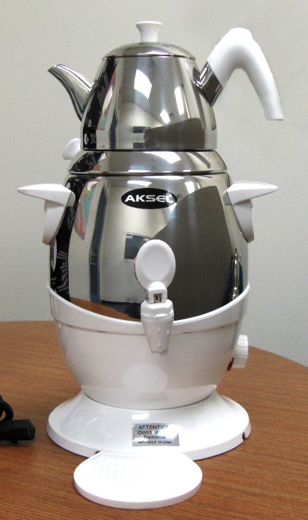 MRTEA ELECTRIC TEA SAMOVAR White Bakelite Handle- 4.5 liter FREE UPS ...