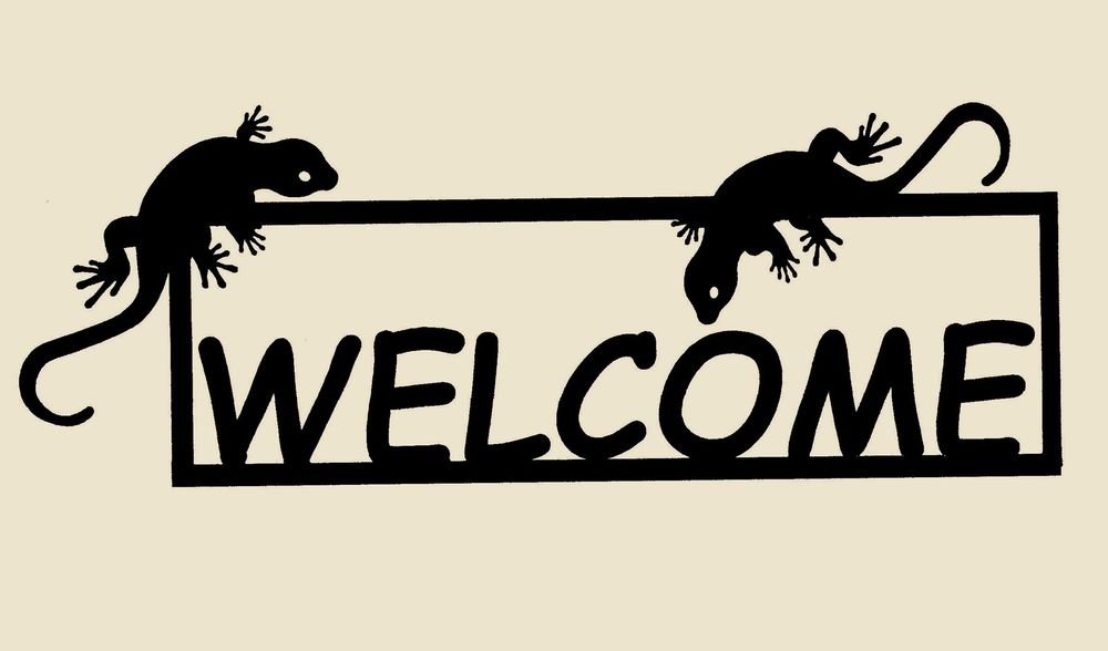 Lizard,Gecko,Gift,Home,Metal Art,Welcome Sign,Cactus,Desert,Southwest decor