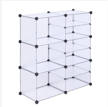 9-Cube Storage Unit, Interlocking Organizer with Divider Design ...