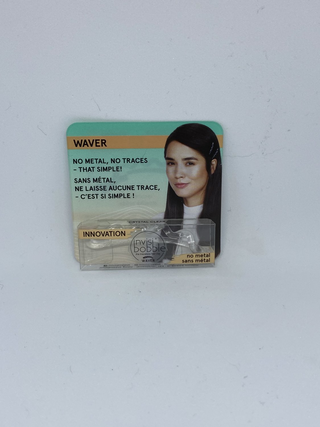 Invisibobble Waver The Traceless Hair Clip Crystal Clear No Metal Single