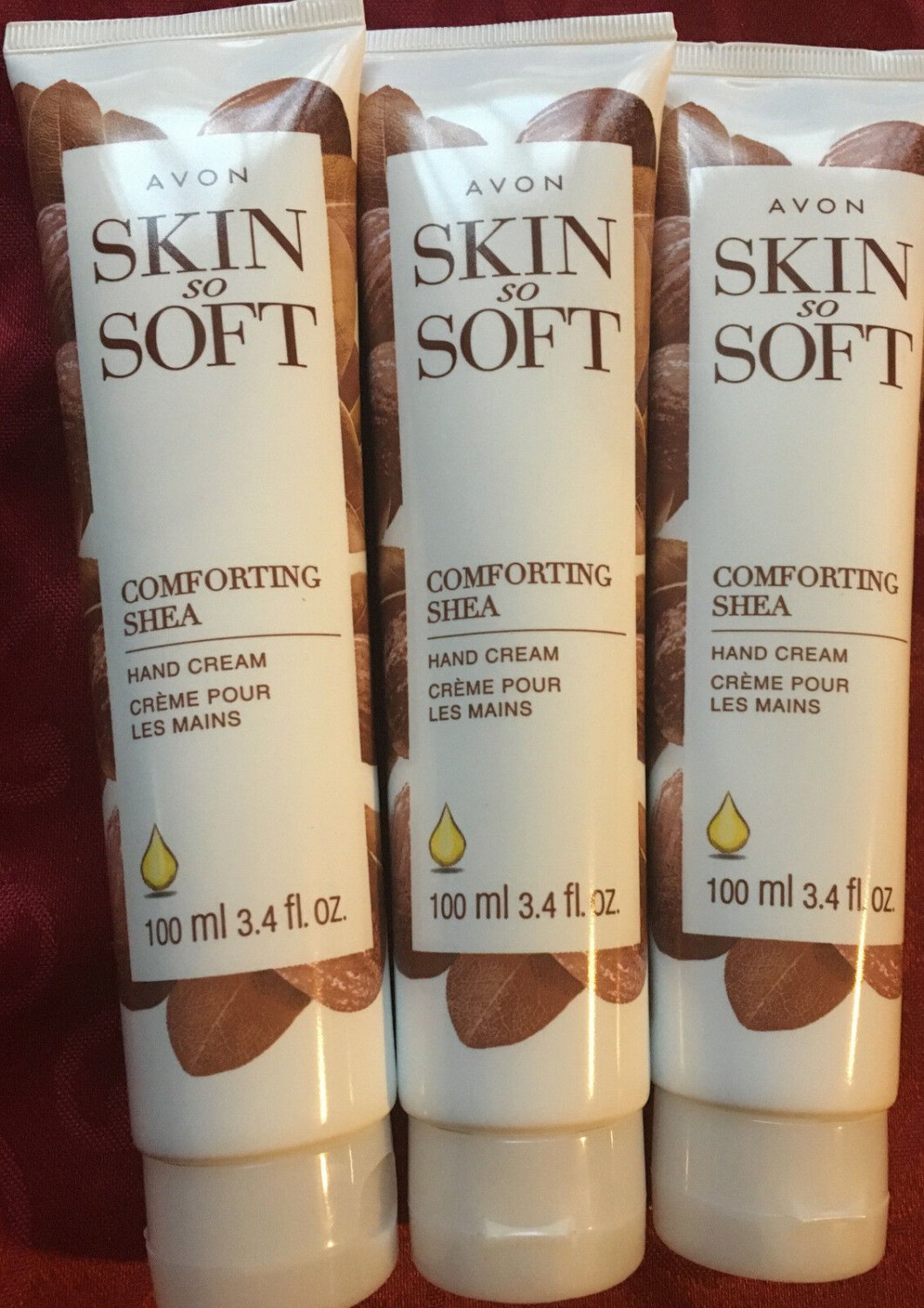 AVON SKIN SO SOFT COMFORTING SHEA HAND CREAM(LOT OF 3) 3.4 FL OZ NEW SEALED