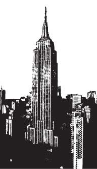 *NEW* EMPIRE STATE BUILDING SKYLINE VINYL WALL STICKER DECAL REMOVABLE