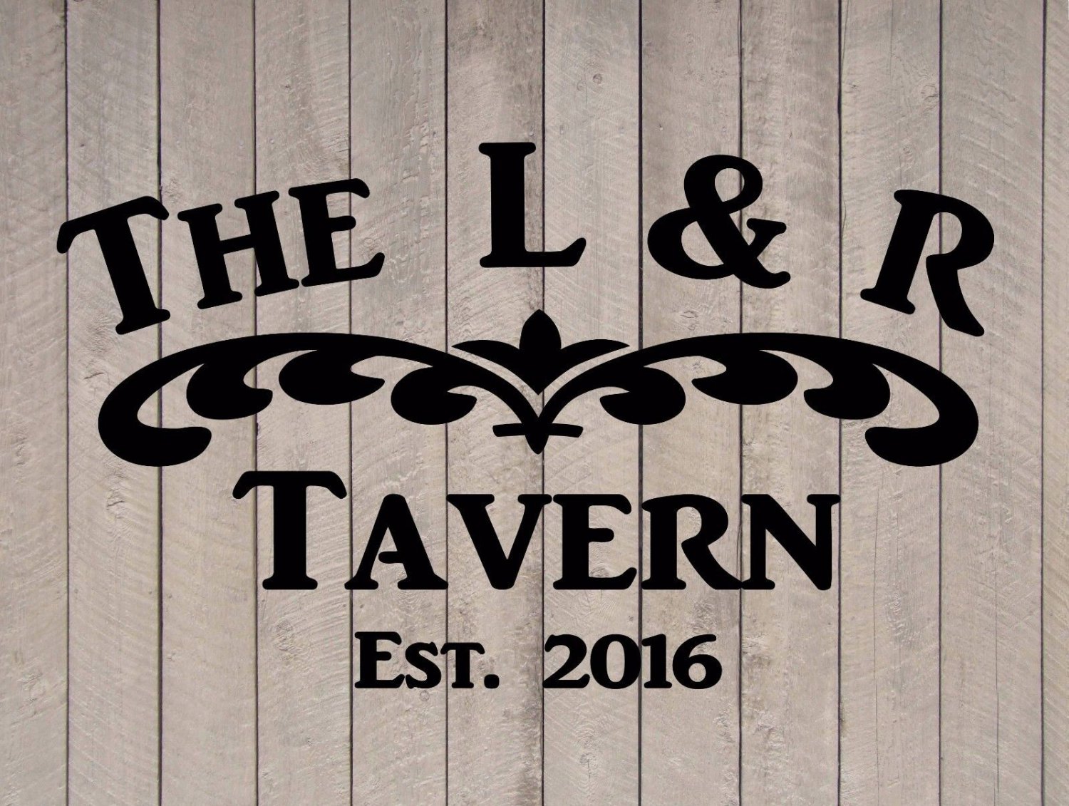 Custom Family Tavern Vinyl Wall Sticker Decal 22"h x 28"w- 40"w