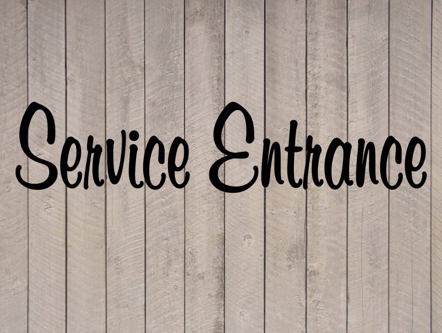Service Entrance Vinyl Sticker Decal 2.75"h x 11"w