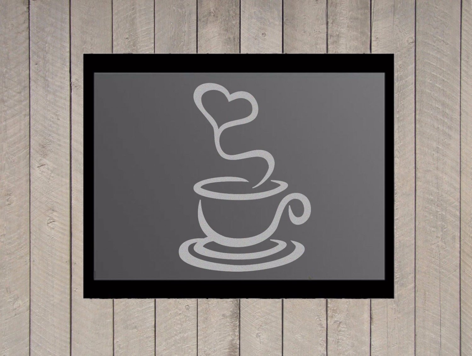 Coffee Mug Frosted Etched Glass Vinyl Wall Sticker Decal 15.5"h x 22"w