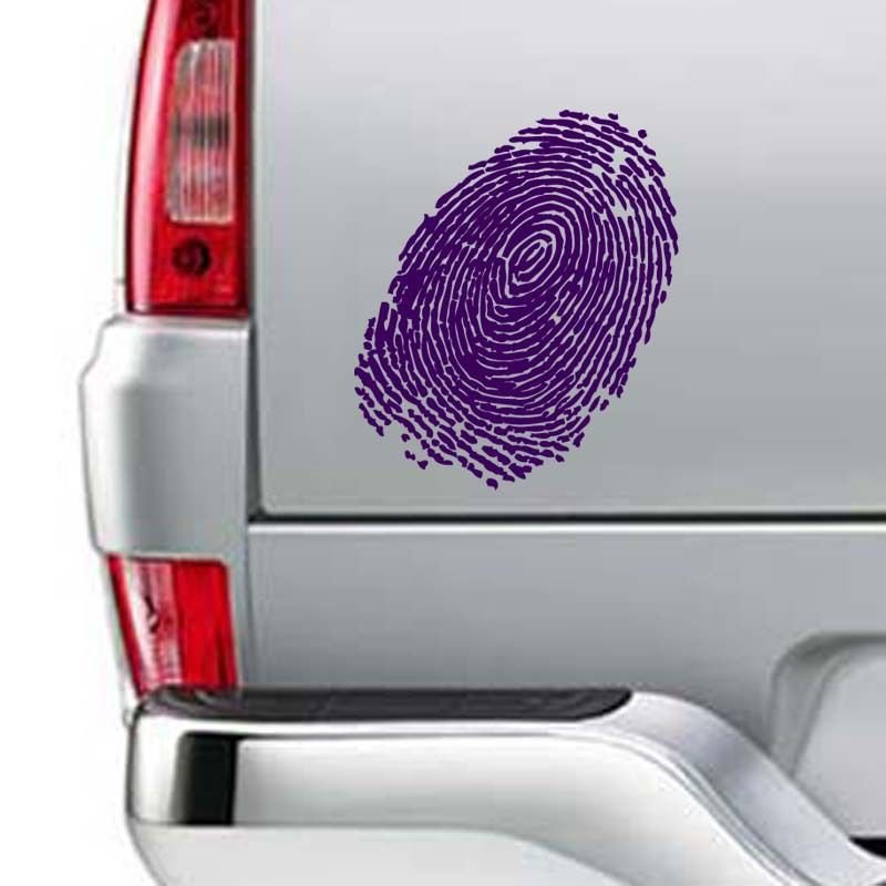 Fingerprint Design Vinyl Sticker Decal 15"h x 9.5"w