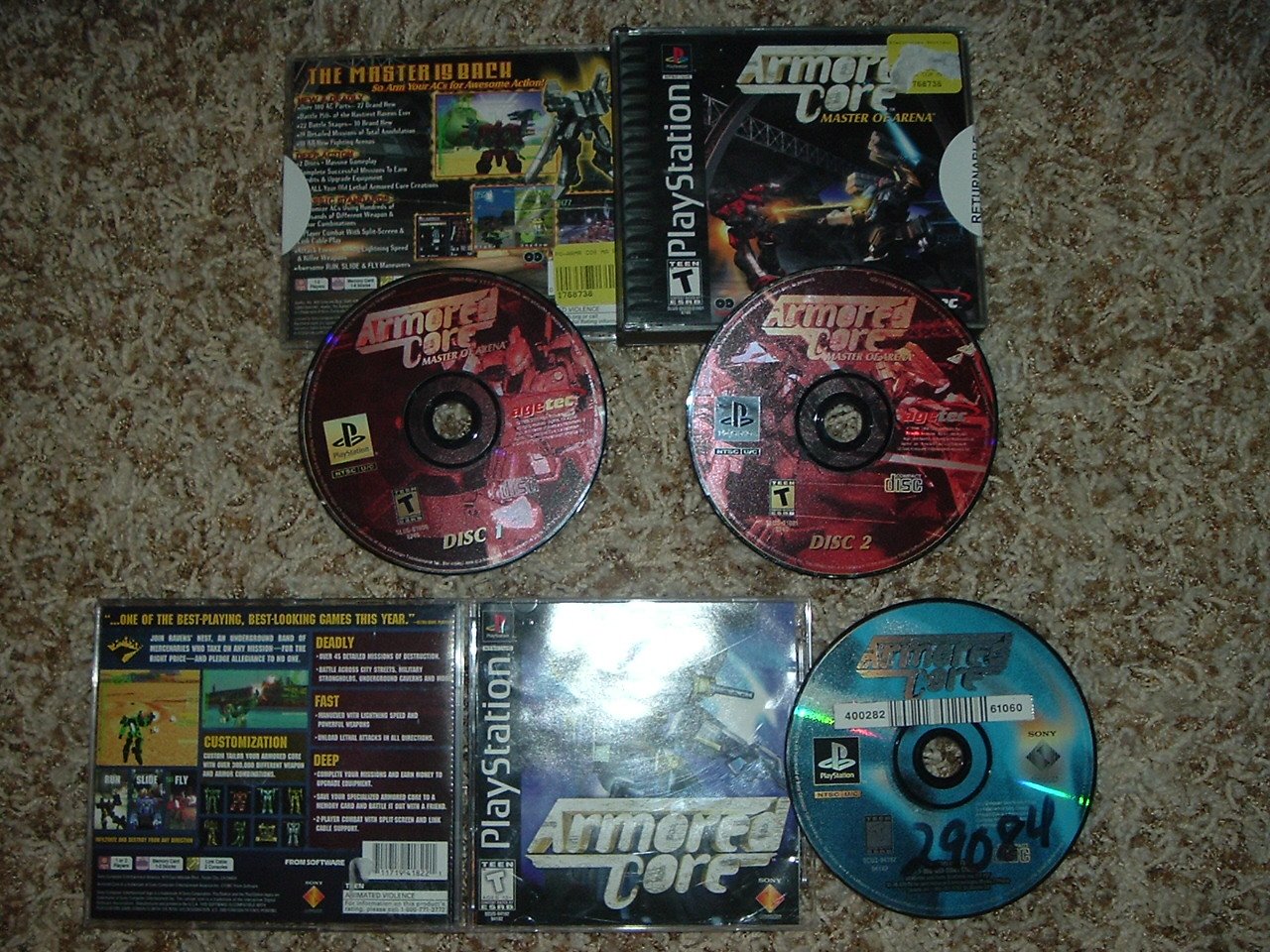 Armored Core and AC: Master of Arena (Sony Playstation PS1) 2 great ...