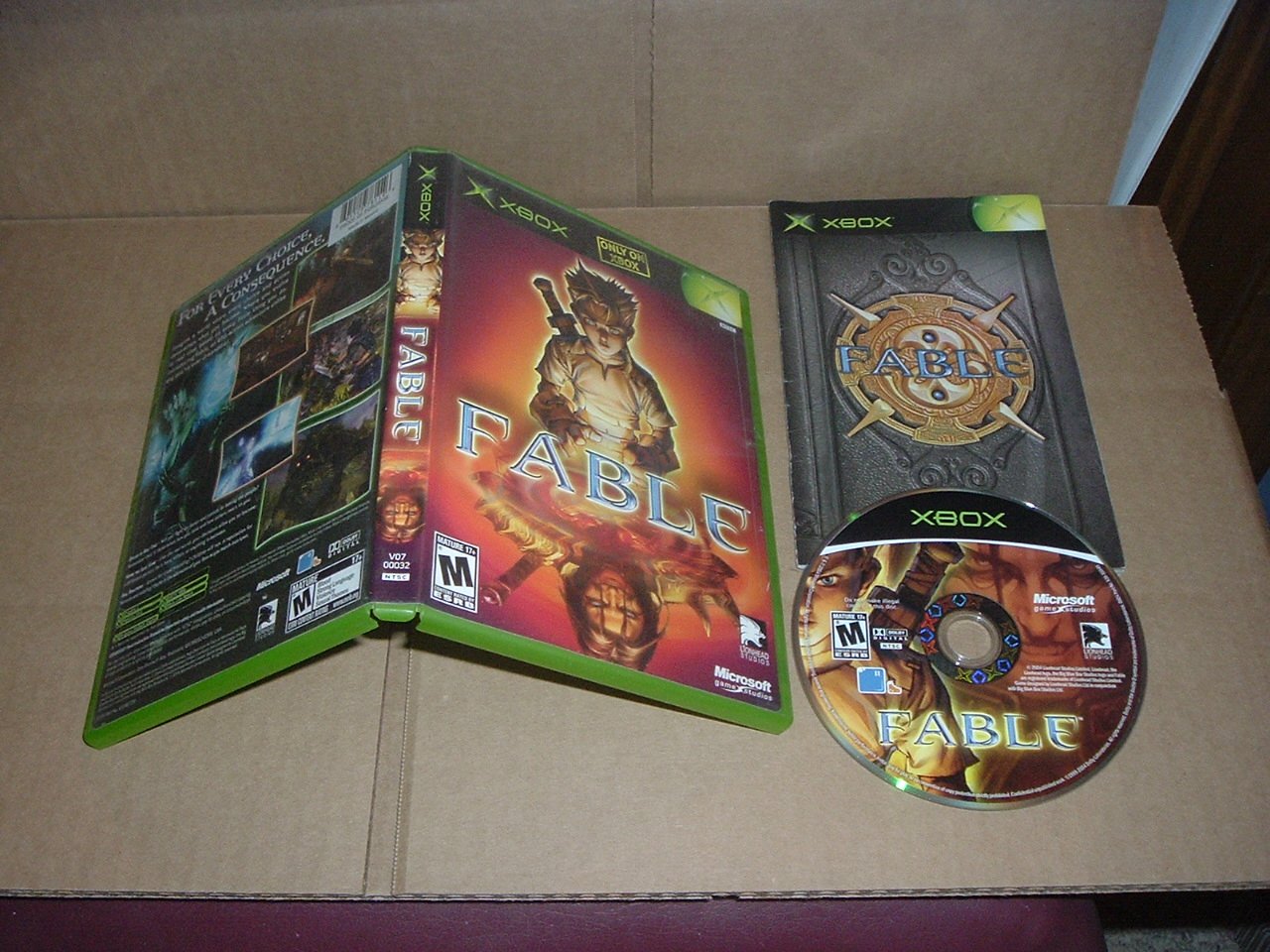 Fable (XBOX) EXCELLENT & COMPLETE Original Release RPG, microsoft game ...