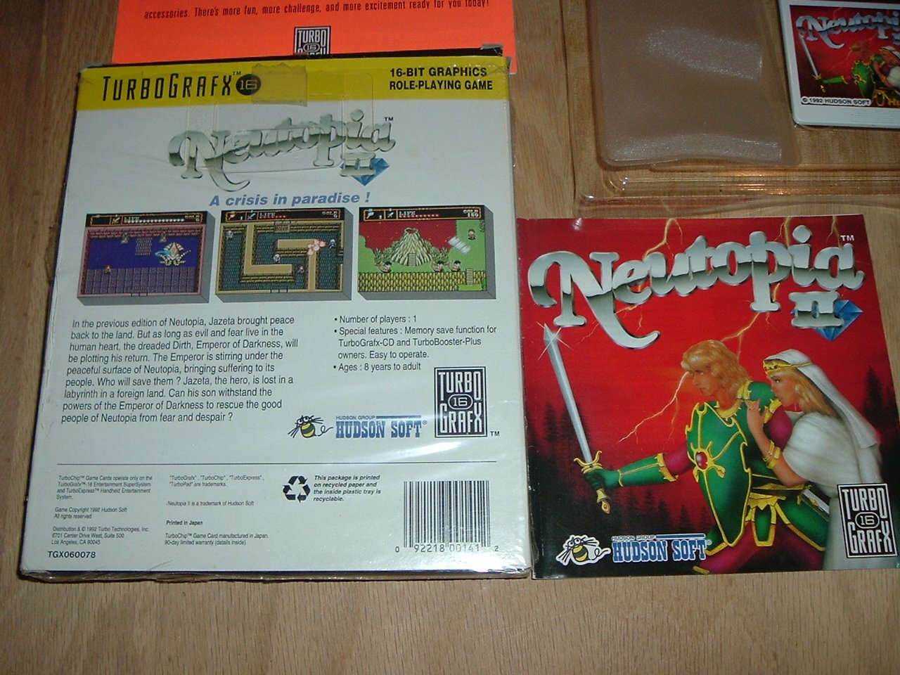 Neutopia II 2 NEAR MINT+ COMPLETE IN BIG BOX +BONUS Walkthrough ...