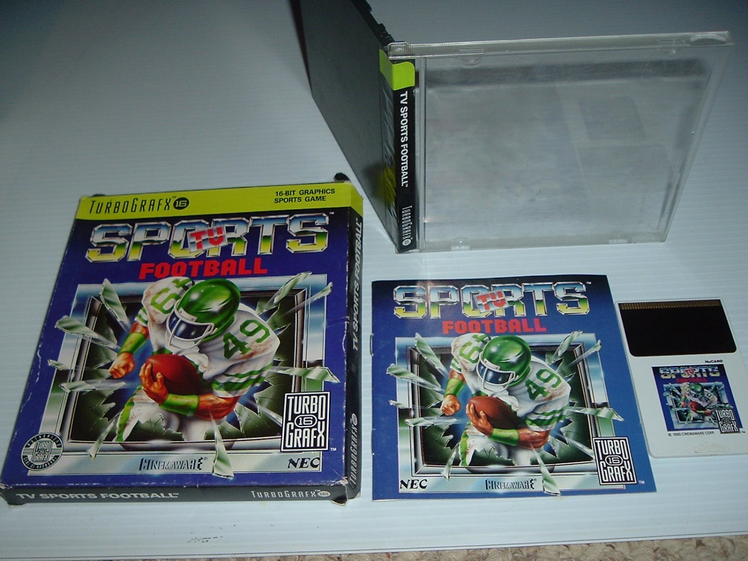 TV Sports Football COMPLETE with ORIGINAL BOX (TurboGrafx 16, Turbo ...
