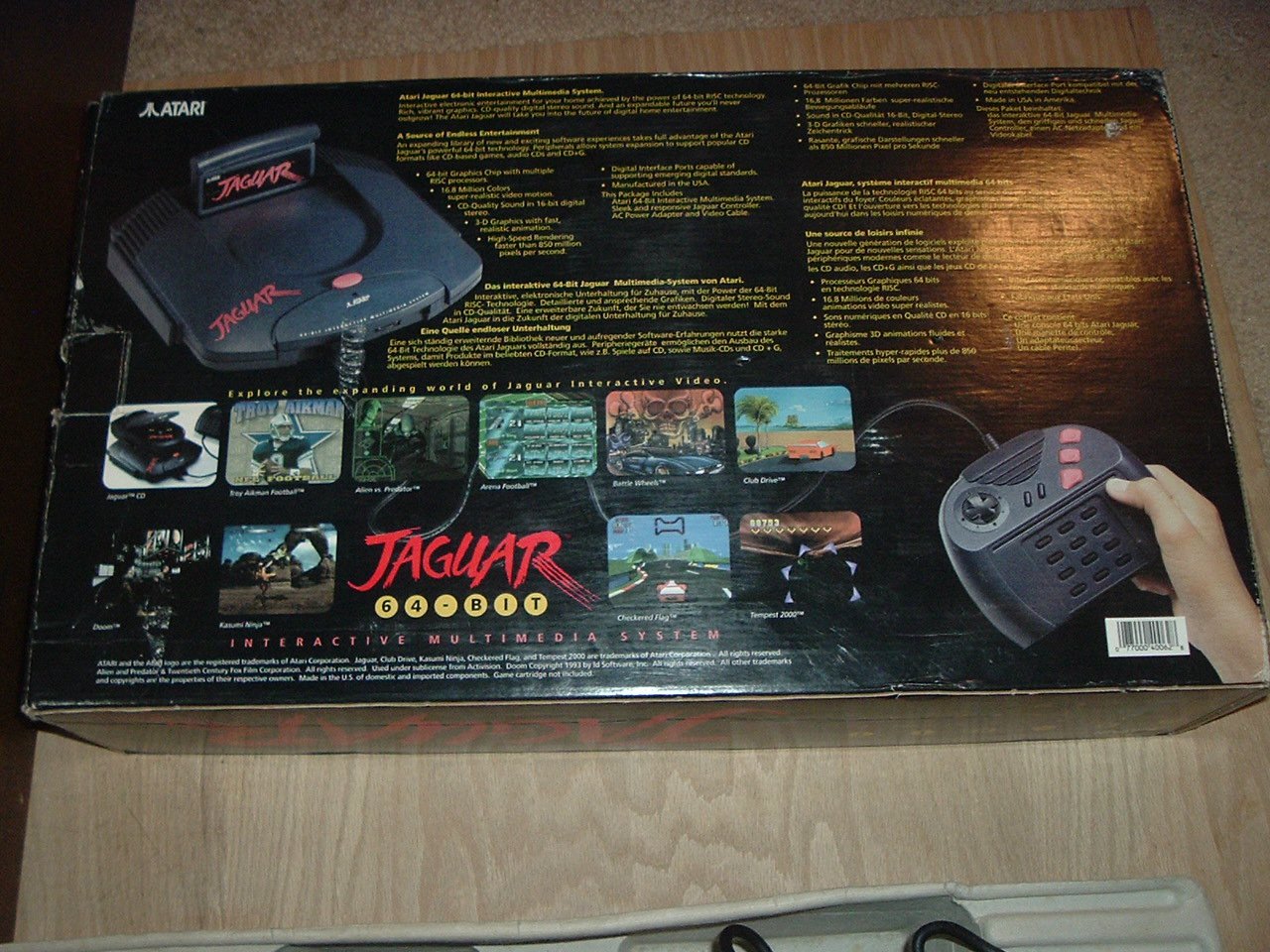 COMPLETE IN BOX Atari Jaguar System VERY EXCELLENT+ with Controller ...