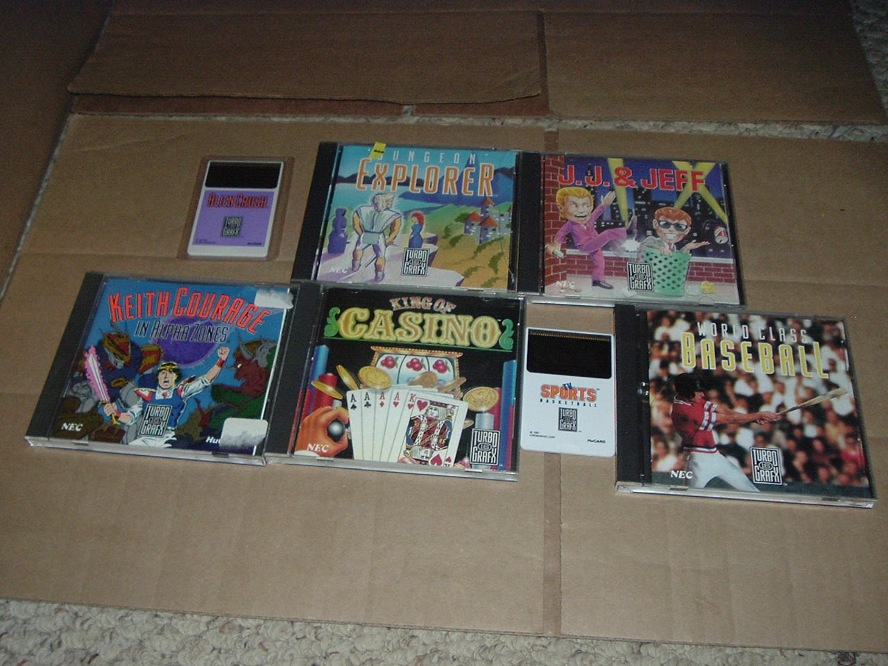 TurboGrafx 16 Lot #2: 7 GAMES - Alien Crush, Dungeon Explorer, JJ ...