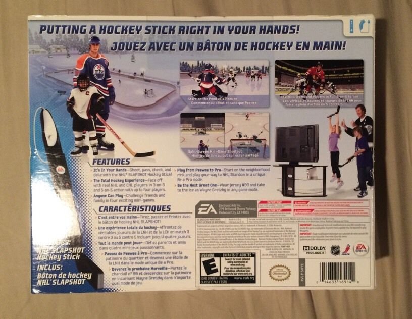 NEW SEALED NHL Slapshot Wii Game w/ Hockey Stick Boxed Bundle RARE ...