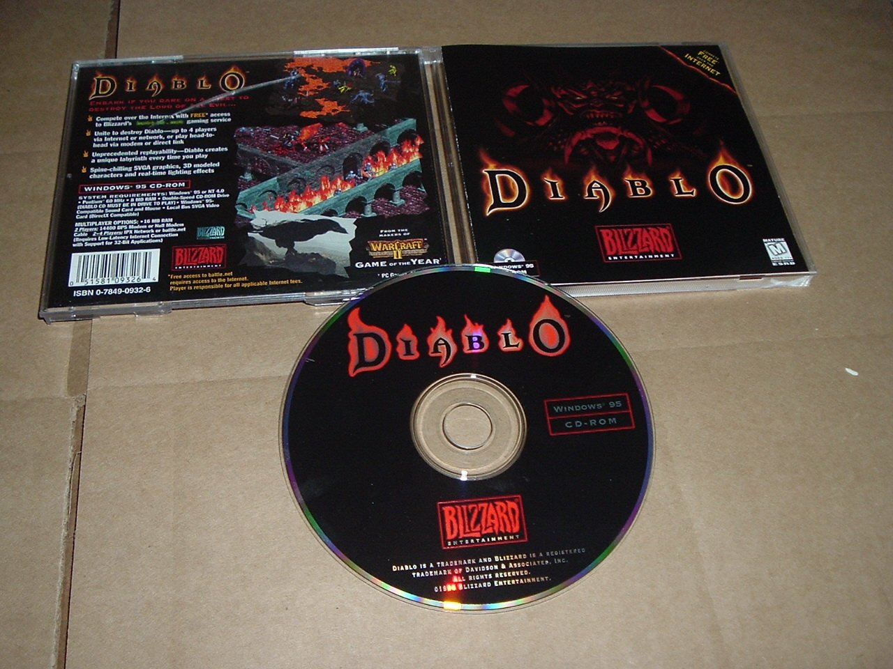 Diablo (the 1995 Original) for PC CD-Rom, COMPLETE IN CASE, RPG role ...