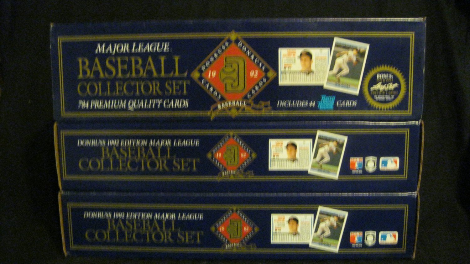 3 Factory Sealed 1992 Donruss Major League Baseball Collector Sets