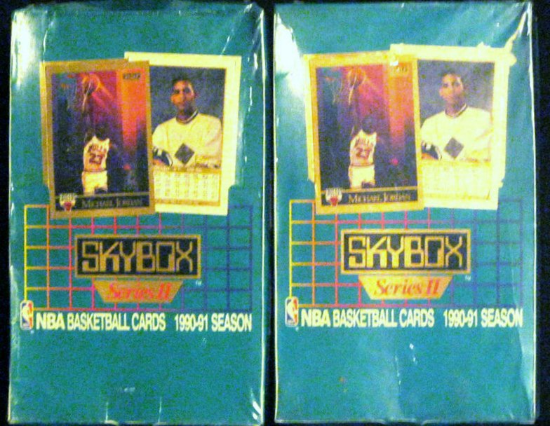 (2) TWO 90-91 SKYBOX NBA Series II Basketball Cards 36 Packs!
