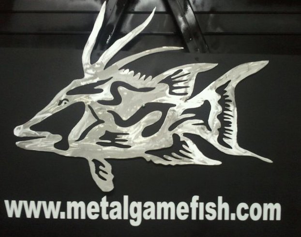 Metal Fish Art Aluminum Hogf ish Gamefish wall art