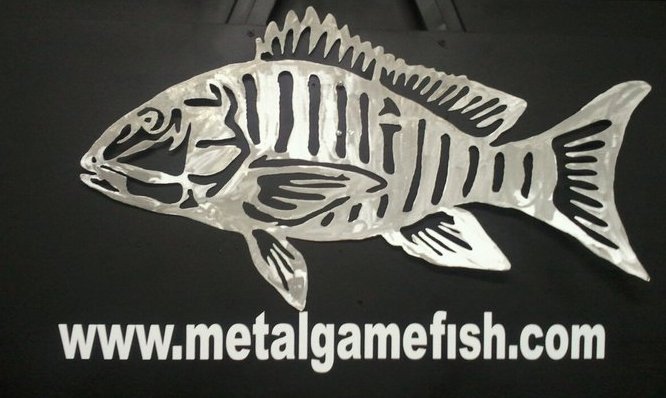 Metal Fish Art Mutton Snapper Gamefish sculpture