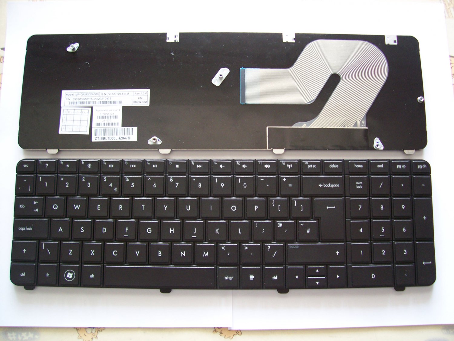 UK Layout HP Compaq G72 Series, Presario CQ72 Series Laptop Keyboard