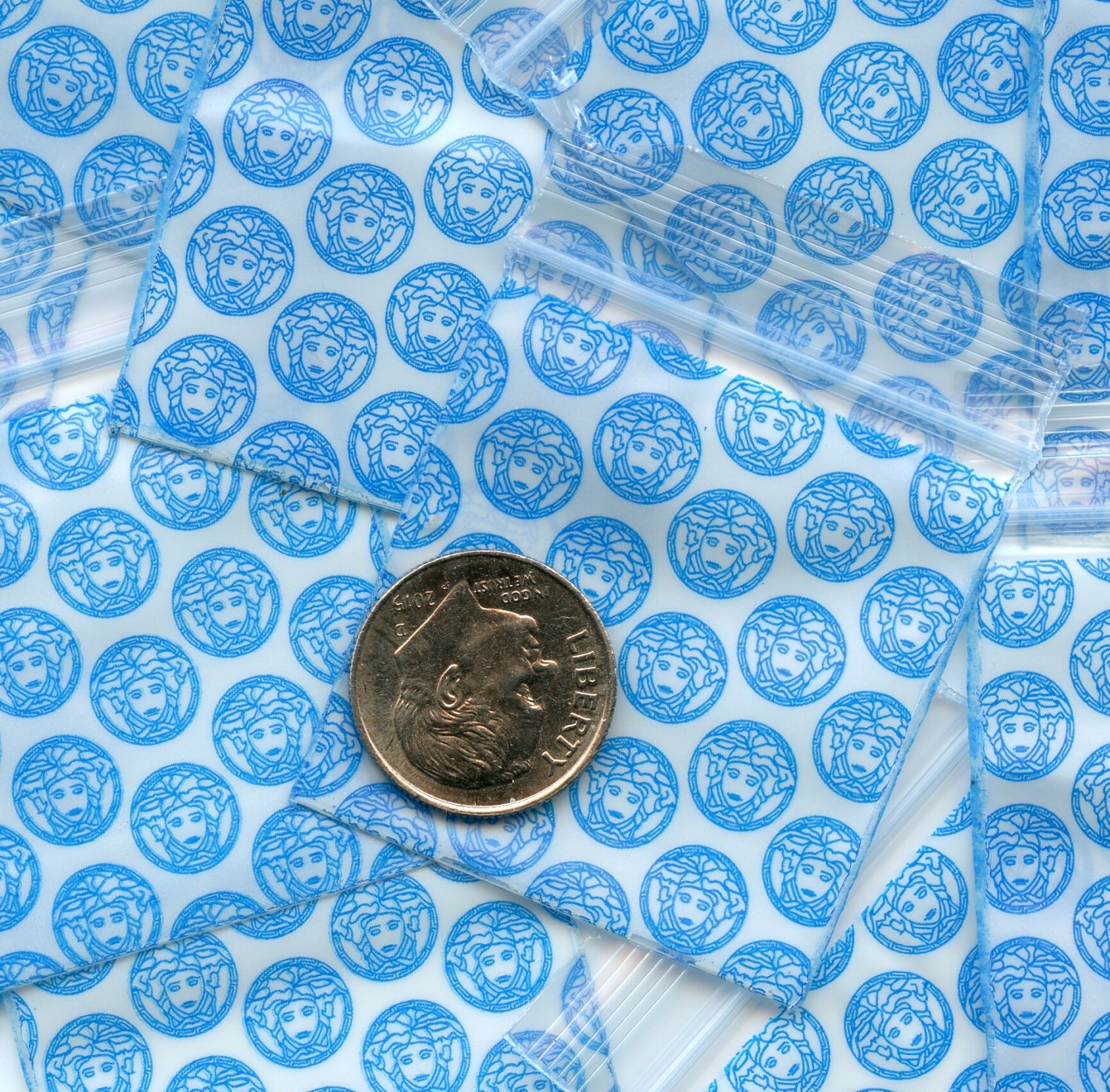 100 Luxury Brand Apple baggies 1.5 x 1.5" Mini Zip lock Bags 1515 (V)