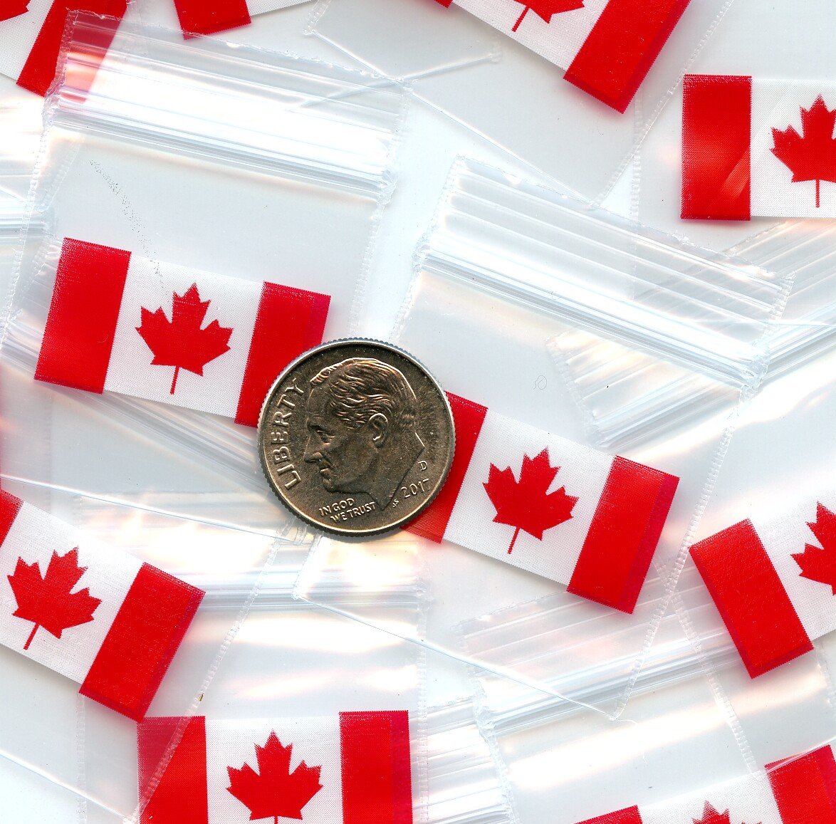 100 Maple Leaf 3 mil Apple baggies 1.25 x 125" Mini Zip lock Bags 125125