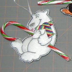 Polar Bear Candy Cane Hugger