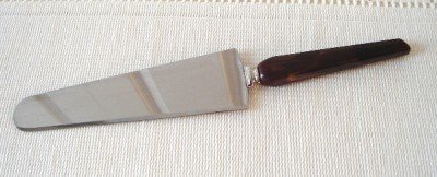 Vintage Brown Swirl Bakelite Cake Server Flatware