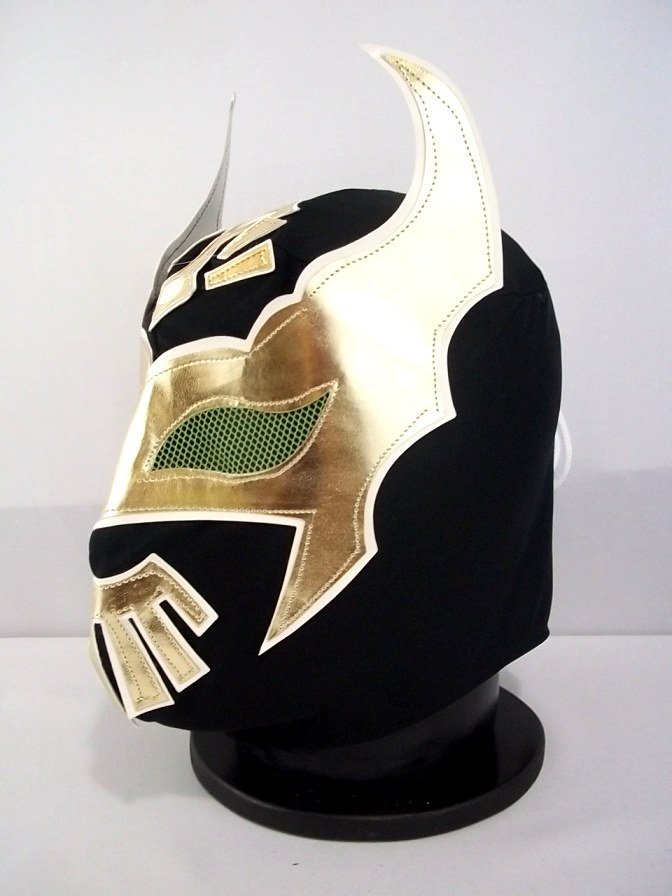 SIN CARA BLACK ADULT SIZE MEXICAN WRESTLING MASK