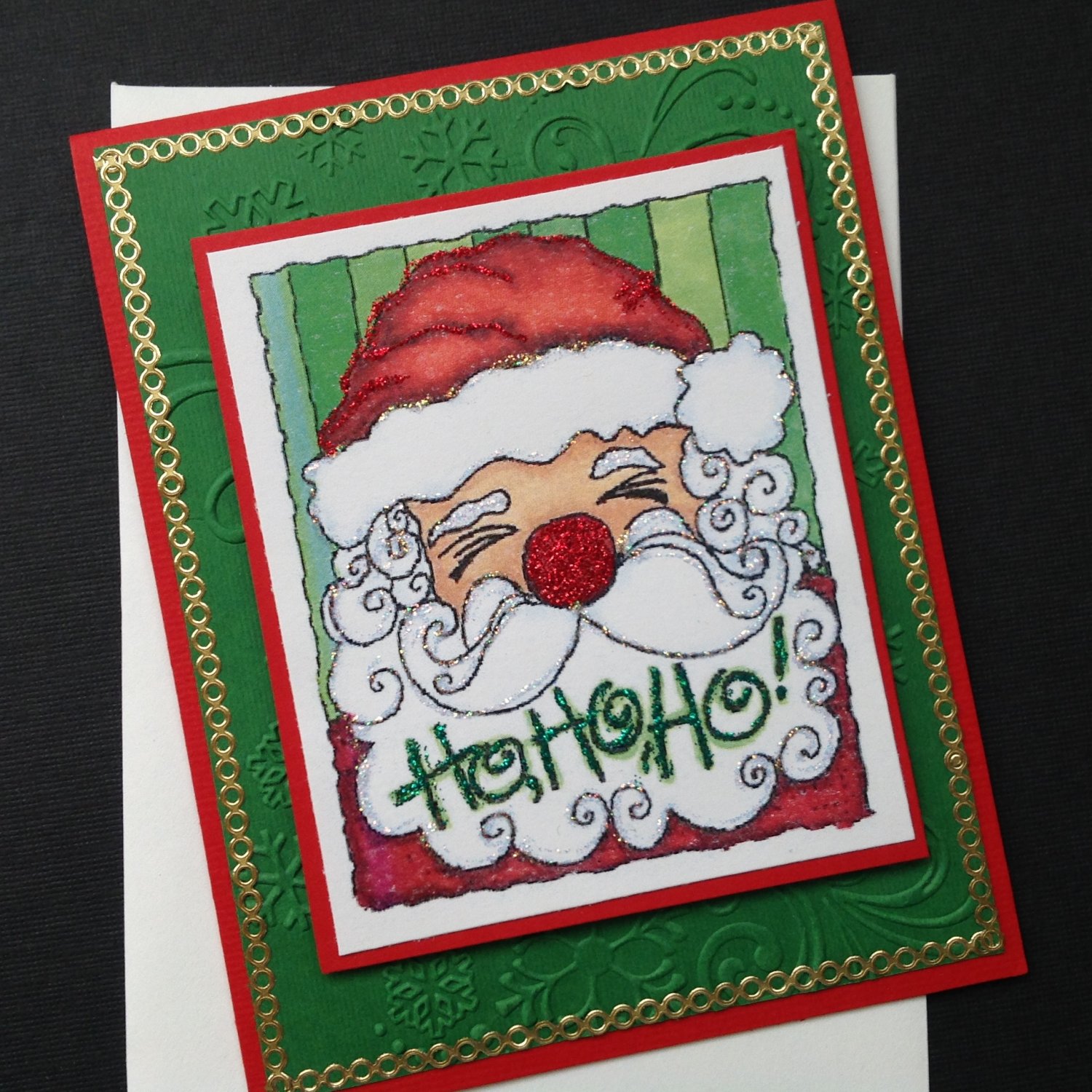 Custom Christmas Card | Santa Claus | 5" x 7" Greeting Card | Hand Painted