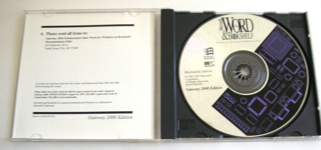 Microsoft Word for Windows & Bookshelf (1992) CD-ROM