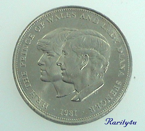 Elizabeth II Royal Wedding Commemorative Crown Coin 1981