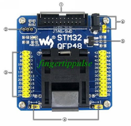 QFP48 LQFP48 (0.5mm pitch) -STM32 IC Programmer Adapter