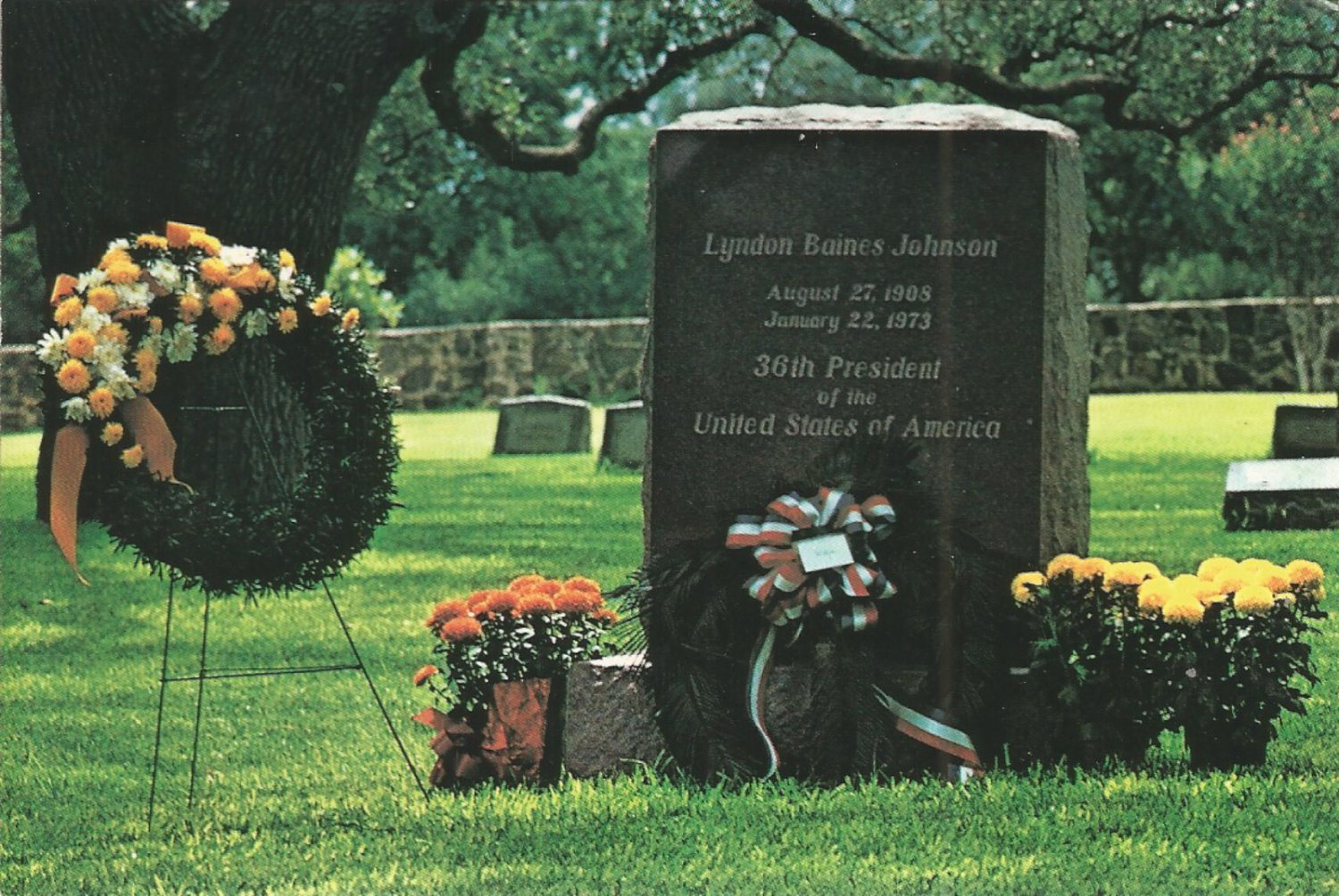 The grave of Lyndon Baines Johnson postcard (#31)