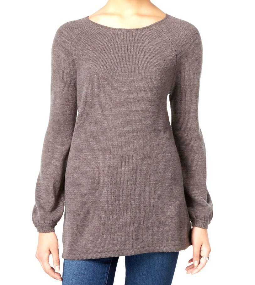 Petite Boat-Neck Swing Sweater