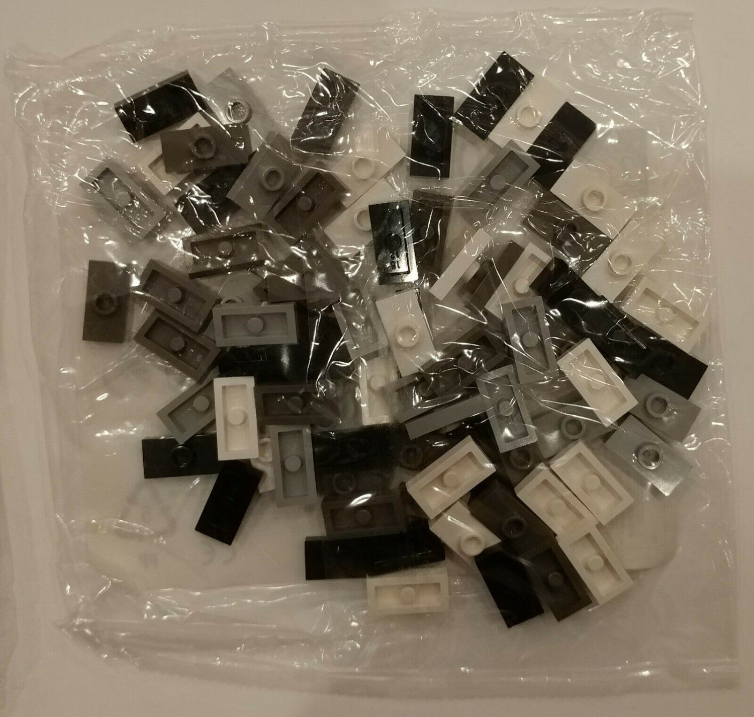 LEGO 3794 3794a 10115 Bulk Lot 80x 1x2 Plate Center Stud Black Grey ...