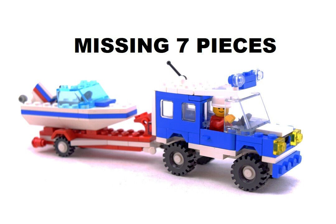 LEGO Town Set 6698 RV with Speedboat + Instructions City Jeep Boat SUV