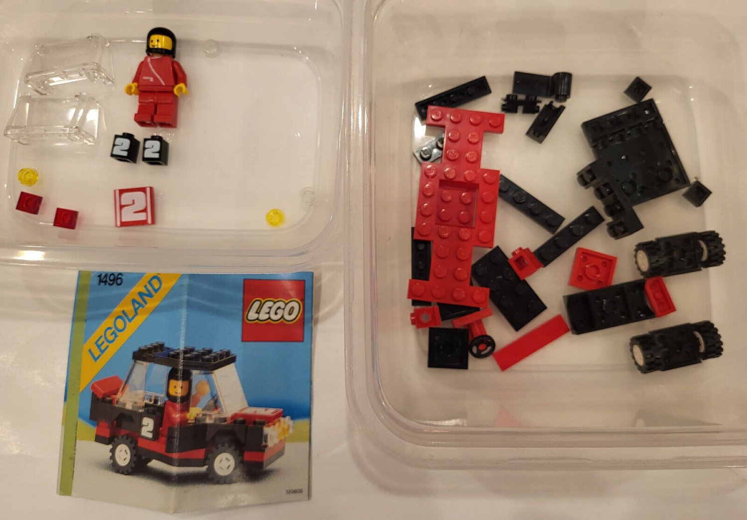 LEGO 1496 Rally Car + Instructions Race Racing 100% complete NEAR MINT