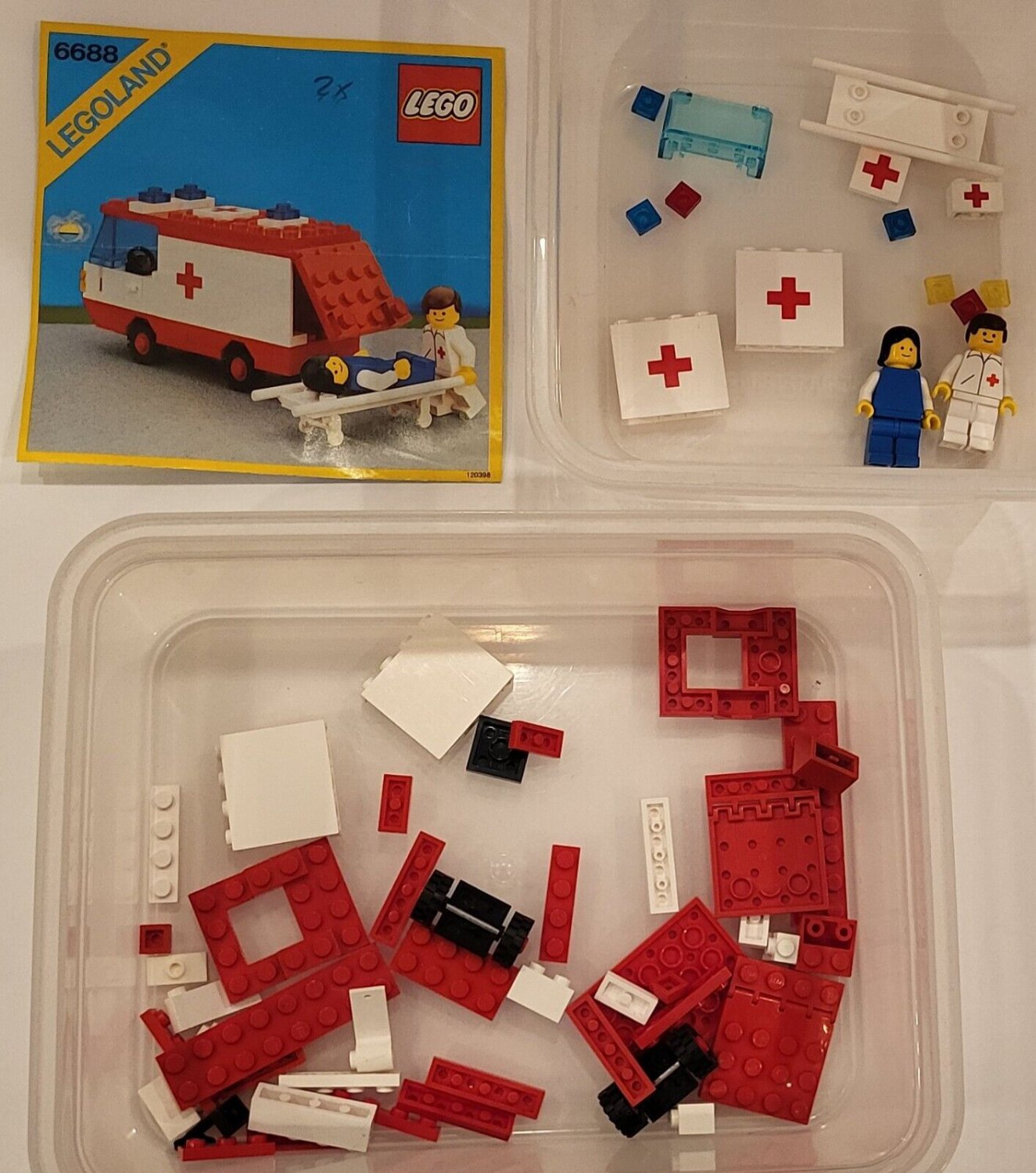 LEGO 6688 Ambulance Hospital Medic Van Lorry EMT + Instructions 100% ...