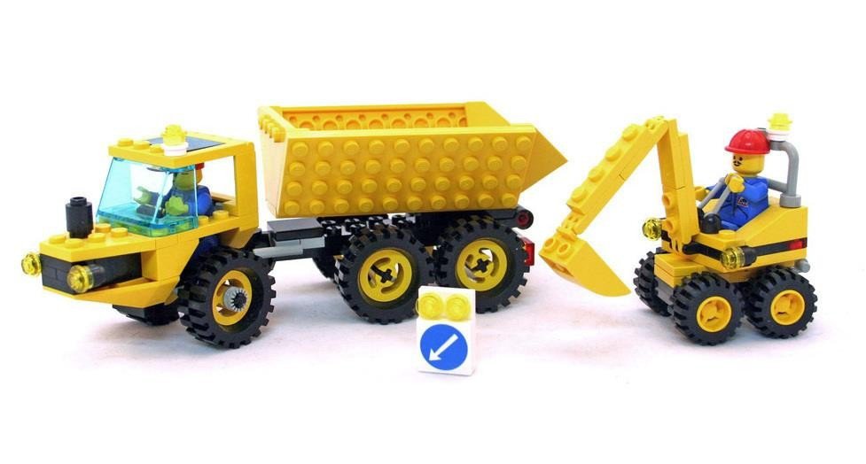 LEGO Set 6581 Dig N' Dump Construction Backhoe 100% Complete NEAR MINT