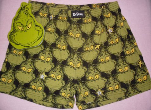 Dr. Seuss The Grinch Boxers Sleep Shorts XL NEW