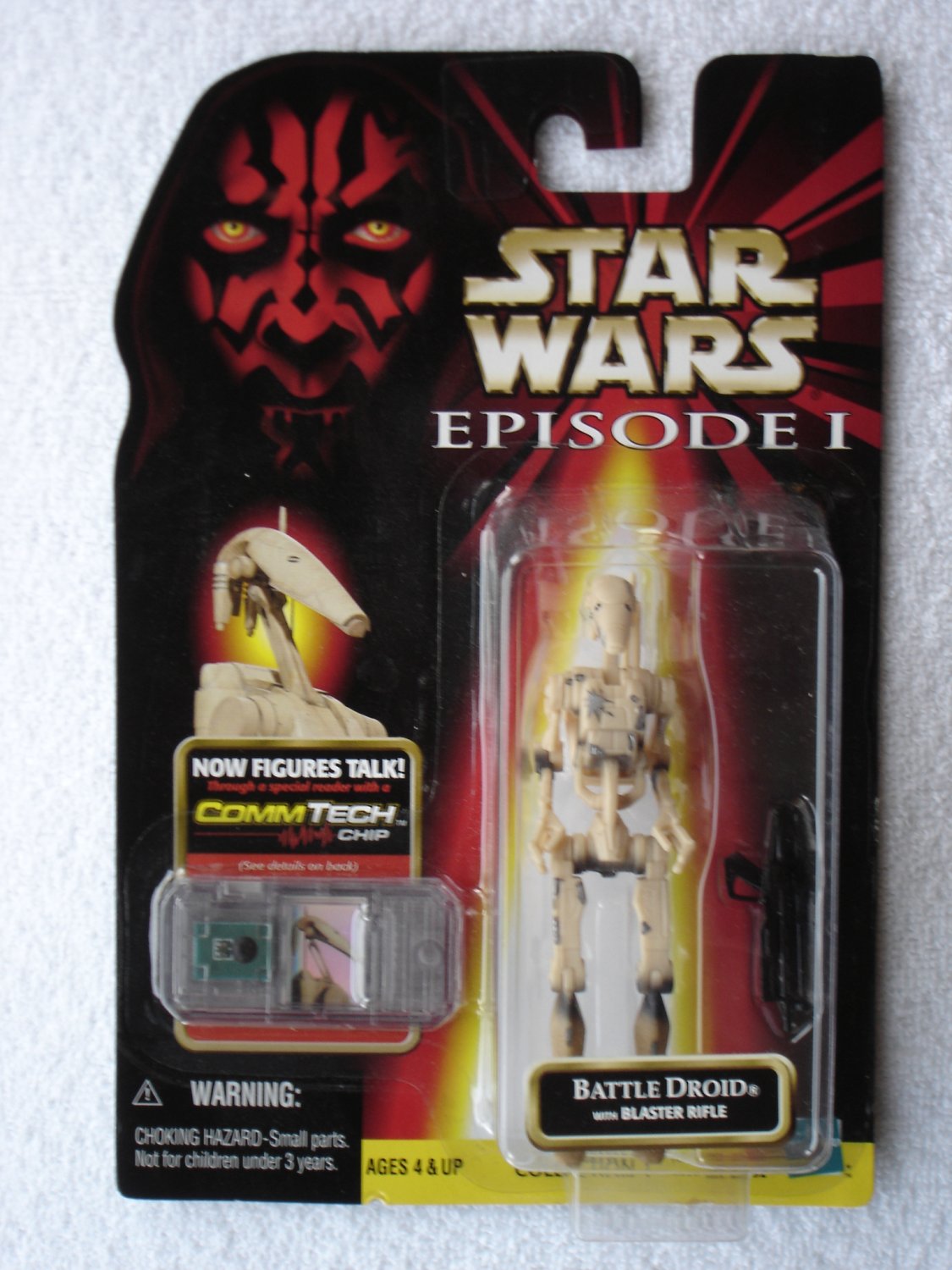 Star Wars TPM Battle Droid (Beige with Silver Battle Damage)