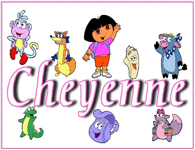 Dora The Explorer Personalized Name Art Print #2