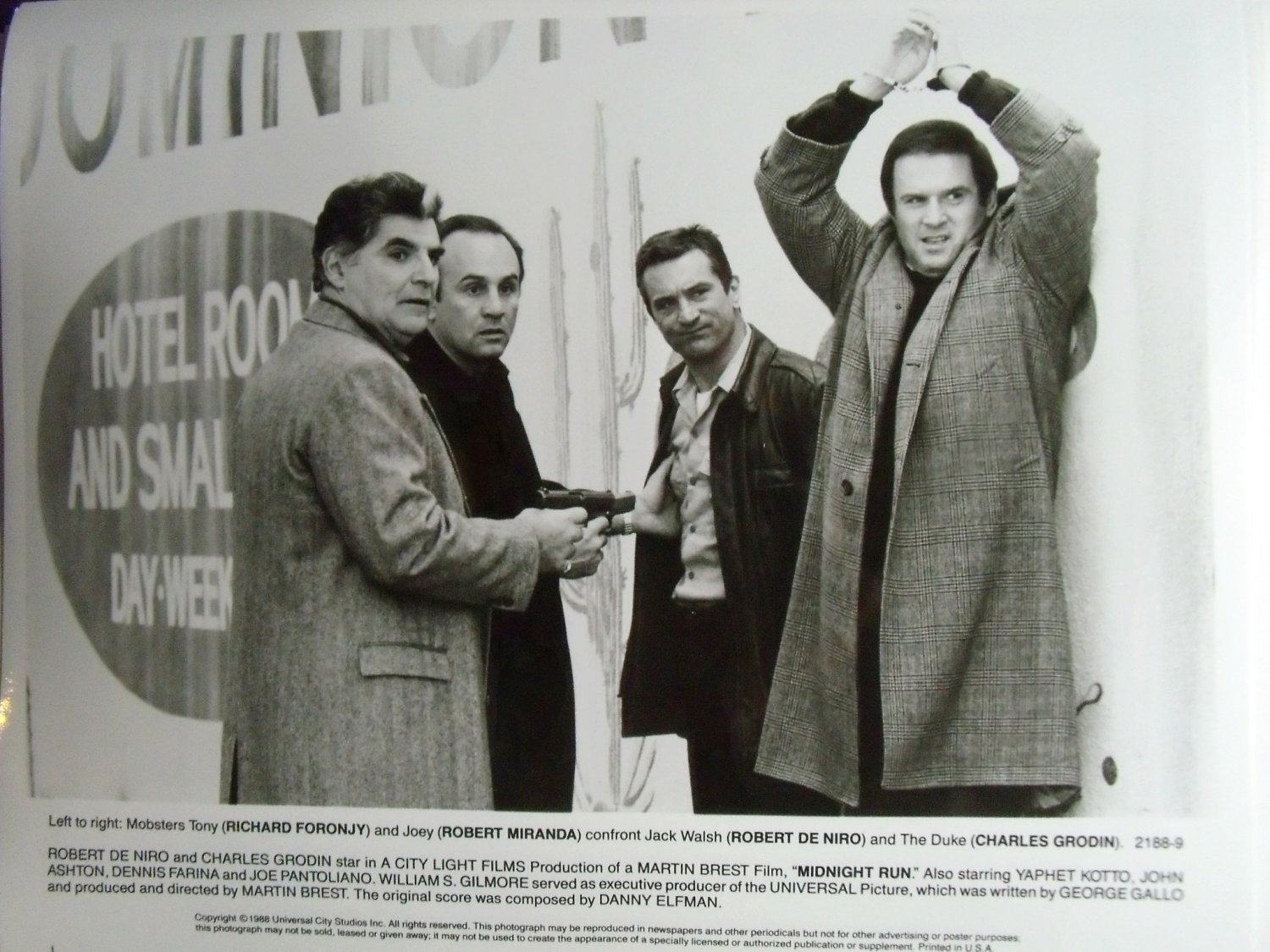 Midnight Run 1988 photo 8x10 Richard Foronjy Robert Miranda Charles ...