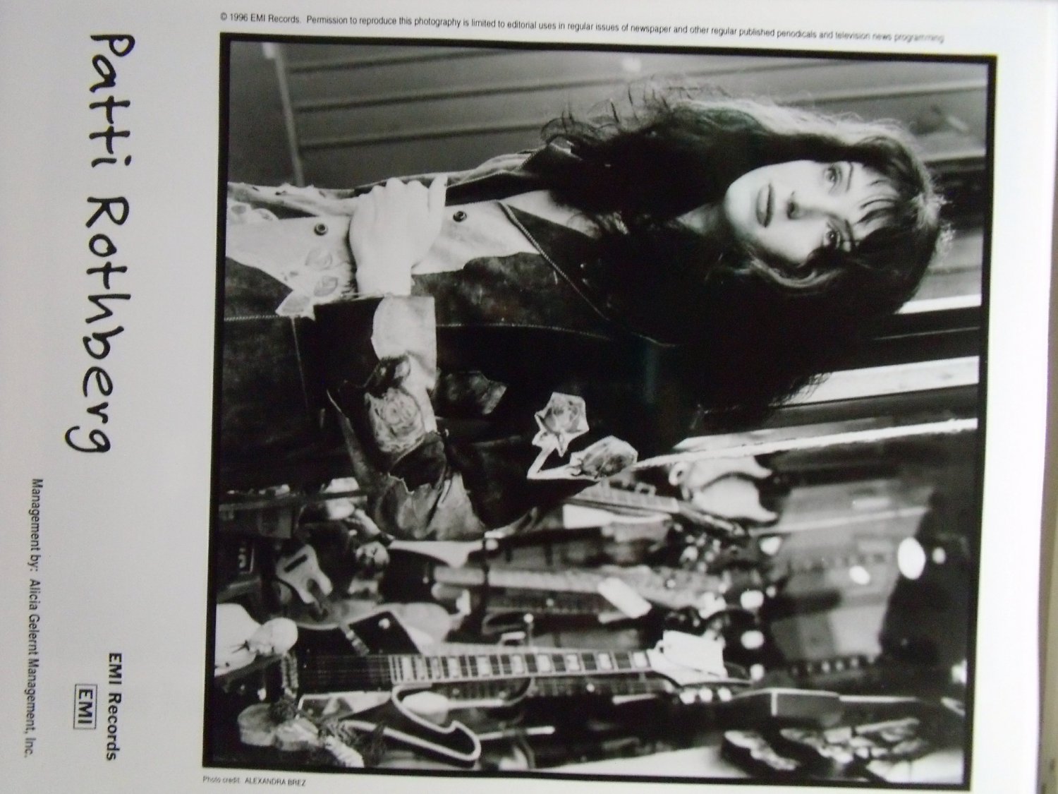 Patti Rothberg 1996 press photo 8x10 emi records
