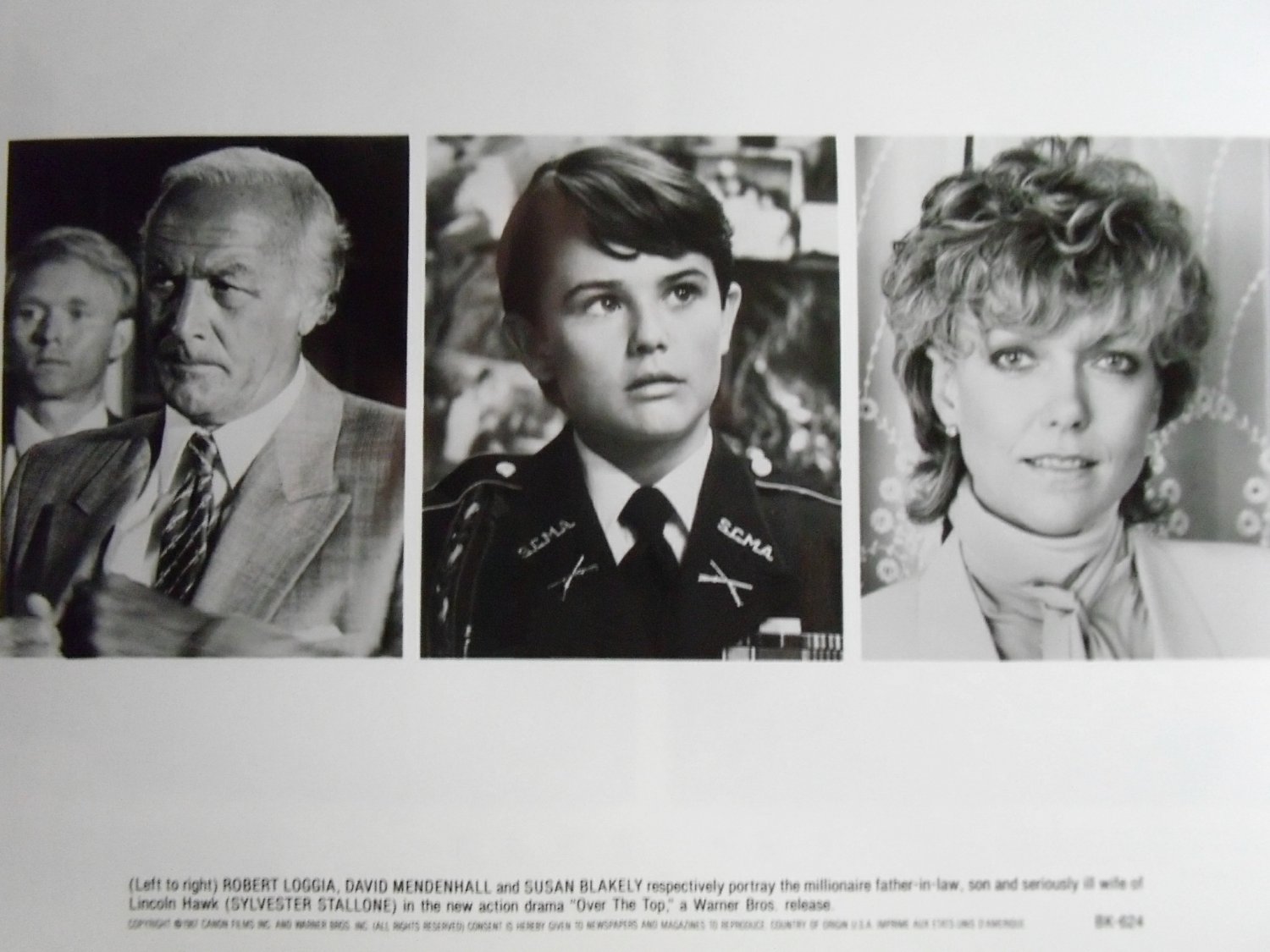 Over the Top 1987 photo 8x10 robert loggia david mendenhall susan ...