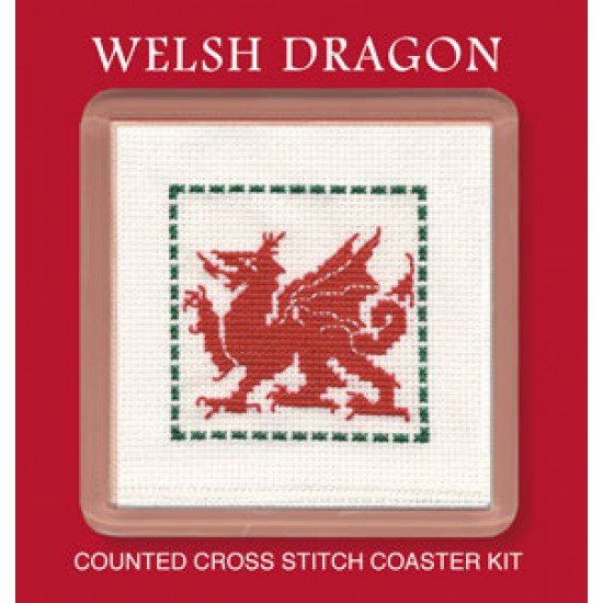 Welsh Dragon Counted Cross Stitch Coaster Kit