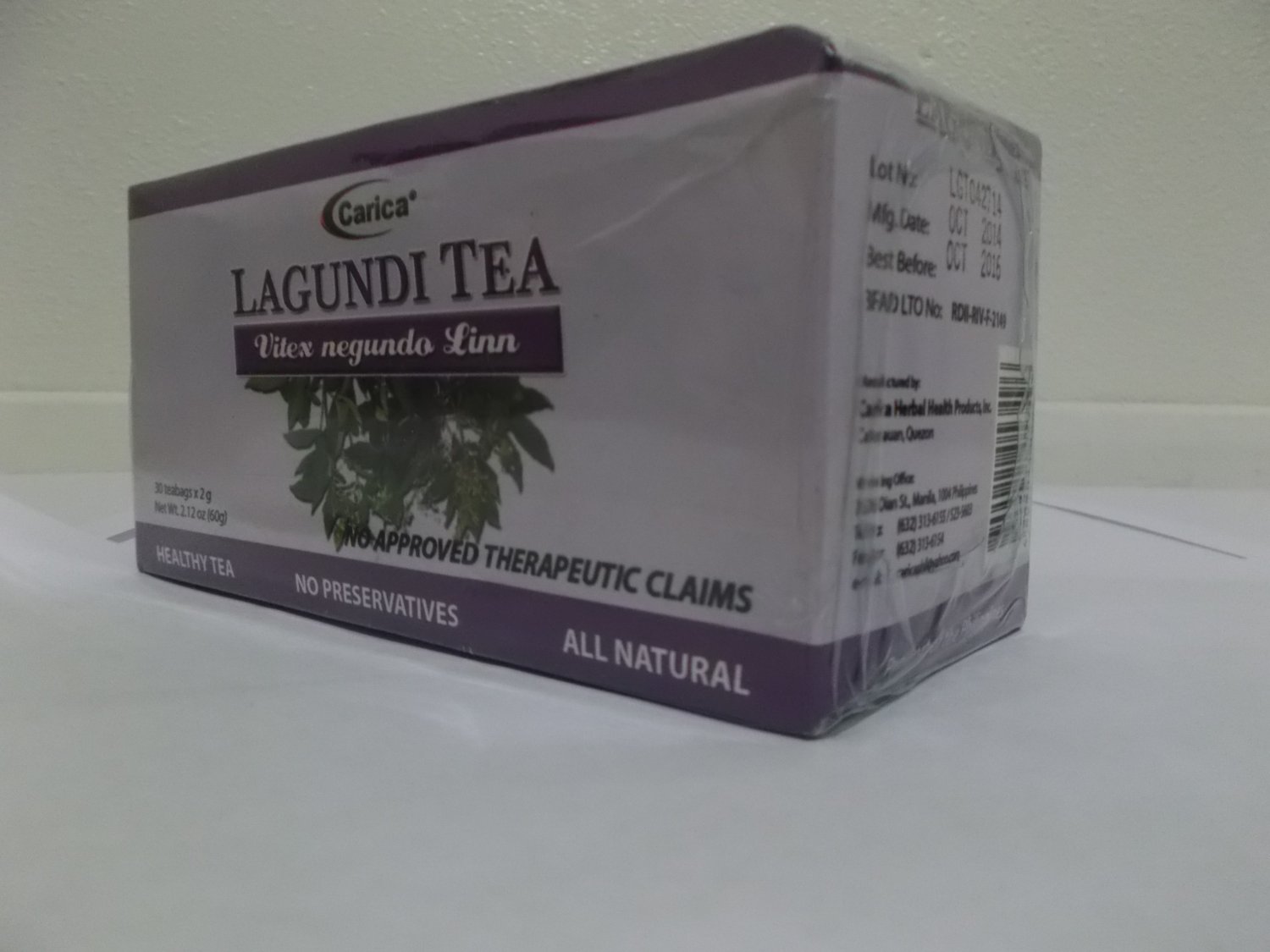 LAGUNDI ALL NATURAL HERBAL TEA 30 Tea Bags